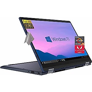 Lenovo 13.3 Inch FHD Touch Laptop, AMD Ryzen 7 5700U (Beat i7-10700), 16GB DDR4 RAM, 1TB PCIe SSD, Backlit KB, Wi-Fi 6, Bluetooth, Windows 11, Bundle with JAWFOAL