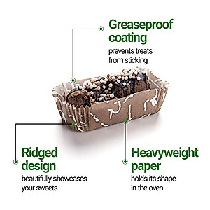 Restaurantware Panificio 4.5 Ounce Baking Cups, 200 Ridged Cupcake Liners - Oven-Ready, Freezable, Brown And White Paper Muffin Cases, Disposable, Chocolate Wisp, For Wedding Parties, Baby Showers