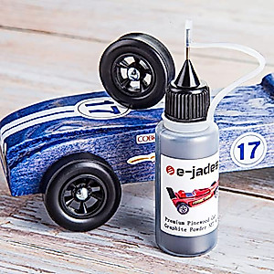 Pinewood Car Graphite Powder, 0.5OZ, Graphite Lubricant Lube Powder for Pine Derby Car Kits Wheels Axles, Lock Lubricant Door Hinge Lubricant