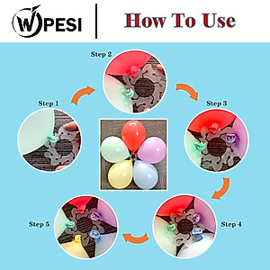 WPESI Balloon Clips 60 pcs,Balloon Connectors Clip Holders for,Balloon Clips for Arch,Fasteners Wedding Party Birthday Accessories for Quick Knotting Christmas Arch