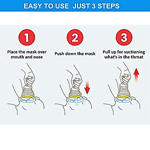 auons Choking Emergency Device Rescue Device Home Kit, First Aid Kit Portable Airway Suction Device for Kids and Adults, Portable Suction Anti Kit