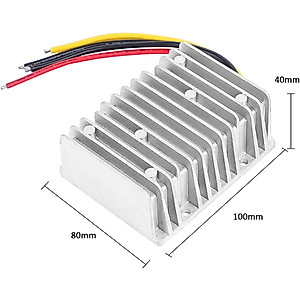 BZONE DC 48V Step Down to DC 12V 30A 360W Voltage Reducer Converter Golf Cart Voltage Regulator Waterproof for Golf Cart
