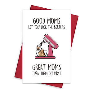 Ulbeelol Happy Mother's Day Card, Funny Great Mums Card for Mom, Humorous Birthday Card for Mother