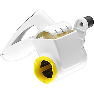 Zyliss Restaurant Cheese Grater - Handheld Rotary Cheese Grater - Cheese, Vegetable, Nut Grater - Steel Kitchen Shredder for Right- and Left-Handed Cooks - NSF Restaurant Certified - White