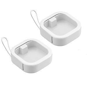 Nvhaly 2 Pcs Hair Tie Organizer, Portable Hair Accessory Storage Containers Small Stackable Hair Ties Qtip Travel Holder Cotton Swab Dispenser Hair Accessories Organizer Box (2PCS,white)