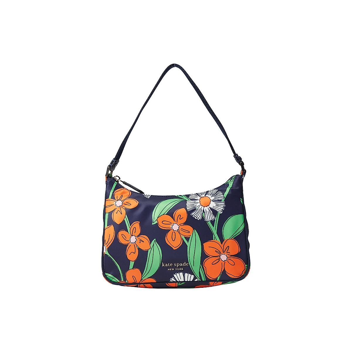 Kate Spade New York Sam The Little Better Daisy Vines Printed Fabric Small Shoulder Bag Rich Navy Multi One Size