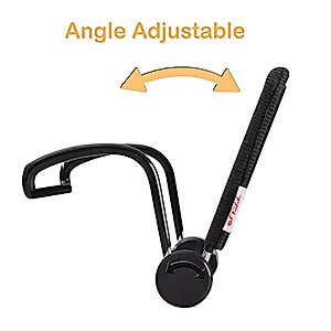 TFY Universal Car Headrest Mount Holder with Angle- Adjustable Holding Clamp for 7-9 Inch Swivel Screen Portable DVD Players, Black