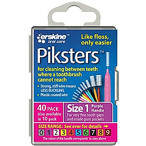 Piksters Interdental Brushes, Size 1 40 ea by Erskine Dental