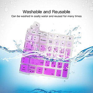 Keyboard Cover for Lenovo Ideapad 3 15 15.6" 17.3"/ Lenovo Yoga C740 C940 15.6/ Lenovo IdeaPad 320 330 330s 340s 520 720s S145 L340 S340 15.6"/IdeaPad 320 330 17.3 Laptop Keyboard Skin, Pinkish Purple