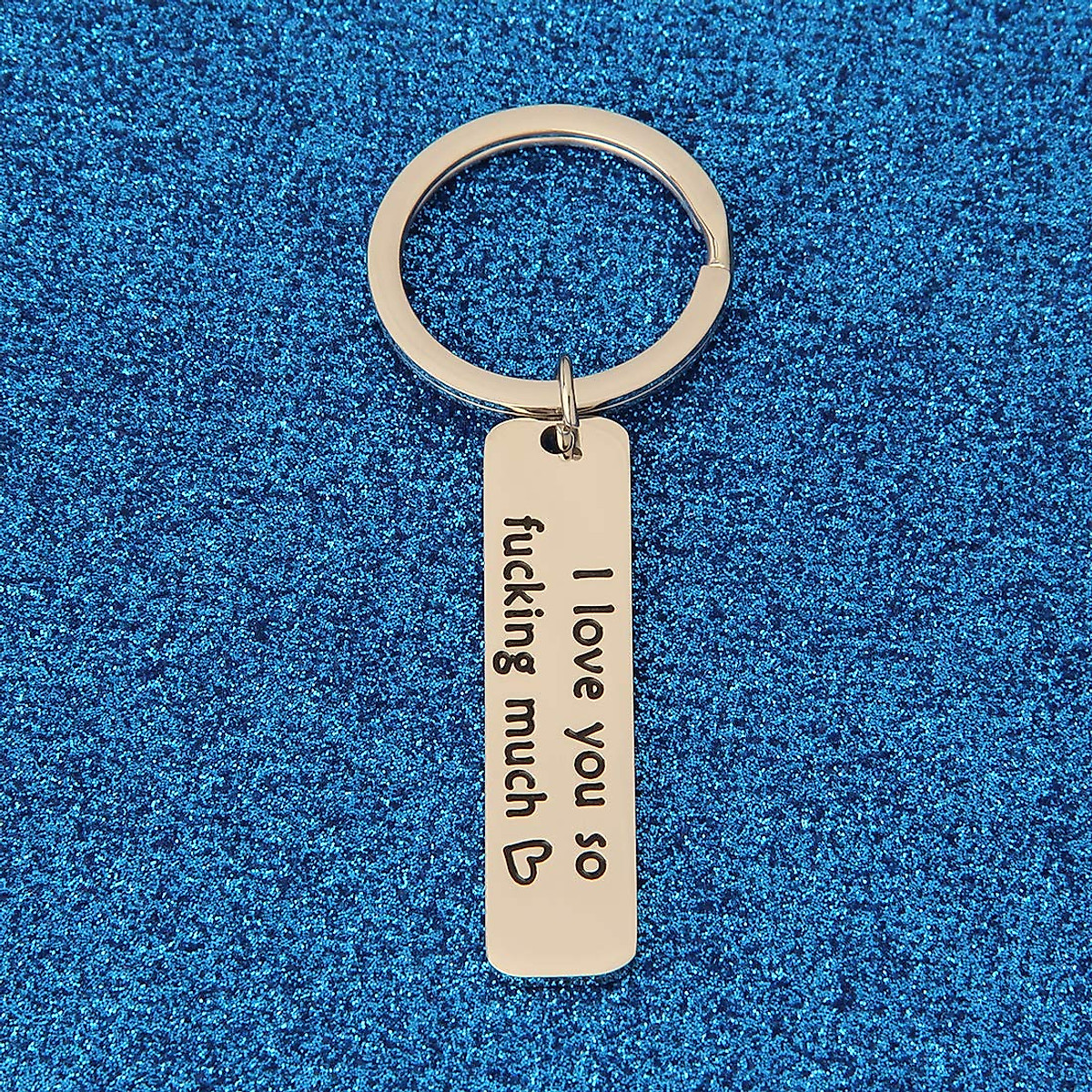 WUSUANED Couples Keychain I Love You So Fucking Much Valentine's Day Jewelry Boyfriend Girlfriend Gift (I love you so fucking much)
