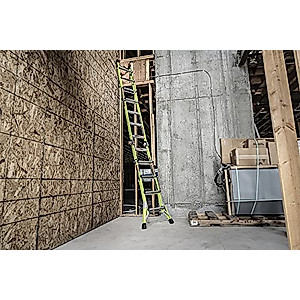 Little Giant Ladder Systems Conquest 2.0 All-Terrain, M17, 17ft, Multi-Position Ladder with Adjustable Outriggers, Fiberglass, Type 1A, 300 lbs Weight Rating, (17107-001)