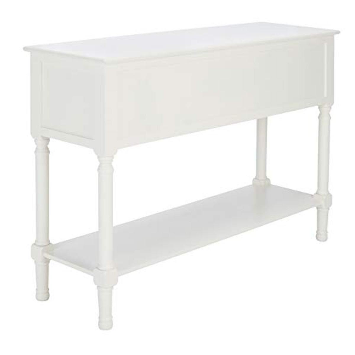 Safavieh Home Collection Haines White 4-Drawer Bottom Shelf Console Table