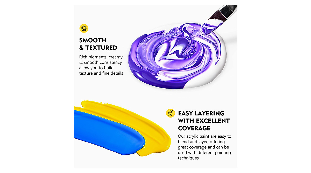 Magicfly 30 Colors Acrylic Paint Set - Non-Toxic & Versatile