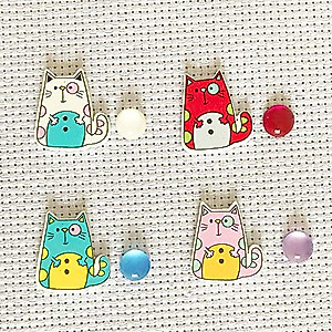 Cross Stitch Assistant Needle Minder Cat Cute Needle Holder, Needlework, Embroidery Accessories