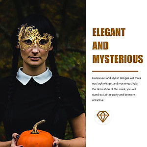 Face Maskes 2Pcs Delicate Hollow Out Party Performance Props Golden Makeup Mascara