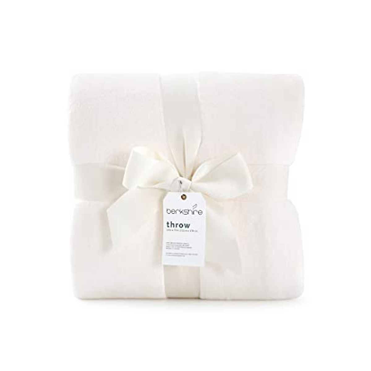 Berkshire VelvetLoft Plush Throw | VelvetLoft All-Season Plush Throw | Cream | Throw (60" x 70")