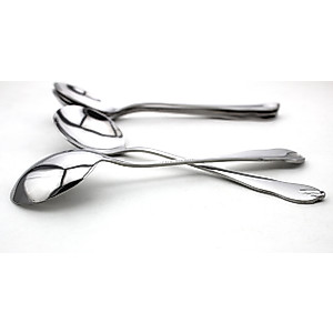 Large Soup Spoons, Large Stainless Steel Restaurant & Hotel Quality Round Soup Spoons, Set of 10