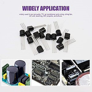 LARSEBEI 600-Piece 15 Values Transistors Assortment Kit Box Including 2N2222-S9018 NPN PNP Power General Purpose Transistors