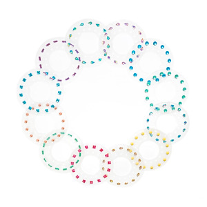 blinger Glimmer Collection Refill Pack | Birthday Party | 12 Discs – 180 Gems | Bling in Brush Out | Works with blinger Hair Styling Tool (Multicolored)