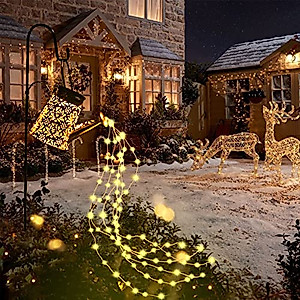 Solar Garden Lights - Solar Watering Can Landscape Lights Solar Pathway Lights with 90 LEDs Fairy Lights Outdoor Decoratiive Waterproof Solar Hanging Lantern Lights for Yard, Pathway