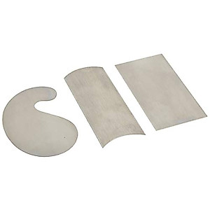 Crown AMT-20188 CRO-20188 376 2-1/2 x 5 Cabinet Scraper (Gooseneck, Rectangular & Curved) -Set of 3, Red