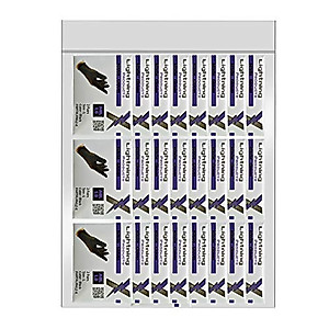 Lightning X Black Nitrile Glove Pairs, Individually Packed, 100 Gloves, 50 Pairs, 25 Carded Packs of 2 Pairs - Large