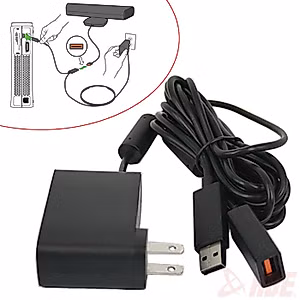 USB AC Adapter Power Supply Cord for Xbox 360 Kinect Sensor Converter Cable (Renewed)