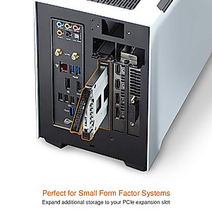 ICY DOCK 2.5 inch SATA SSD Removable Hard Drive Bay Adapter for PCIe Expansion Card Slot | ToughArmor MB839SP-B