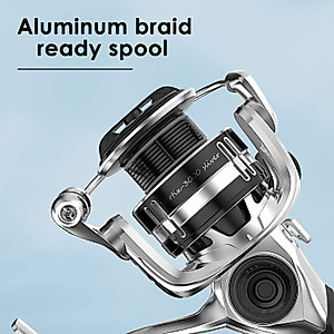 Tempo Vertix Spinning Reel, Smooth 10+1 Stainless BB Fishing Reels for Freshwater, Ultralight Graphite Frame with Carbon Fiber 20LBs Drag Max, 6.2:1 Gear Ratio Reel for Catfish Bass