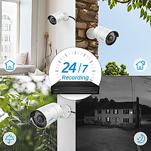 REOLINK Smart 4MP 16CH PoE Home Security Camera System, 8pcs Wired 1440P IP Camera with Person Vehicle Detection, Night Vision, 4K NVR with 4TB HDD for 24-7 Recording RLK16-410B8