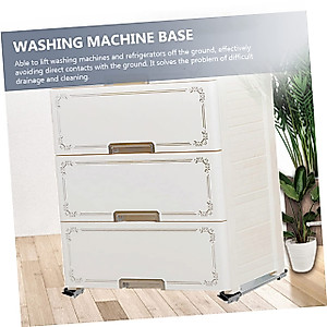 DOITOOL 2 Pairs Small Washing Machine Mini Washing Machine Furniture Slides Kit Furniture Moving Sliders Furniture Carrier Stackable Washer and Dryer Mobile Devices Multifunction Metal