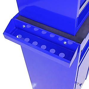 Dithoko 5-Drawer Rolling Tool Chest Cabinet, High Capacity Tool Box Storage Cabinet with Adjustable Shelf, Removable Tool Box Organizer with 4 Wheels for Garage Warehouse - Blue