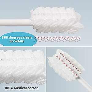 Tondiamo 100 Pcs Baby Tongue Cleaner Toothbrush Baby Oral Cleaner with 3 Pieces Finger Toothbrush for Newborn Baby Mouth Cleaner Oral Cleaning Infant Cleaner Toothbrush for 0-36 Months Baby