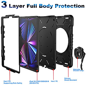 ANDNARY iPad 5th/6th Gen Case for Kinds, iPad Air Case 9.7 inch iPad Air 2/1 Pro 9.7 Case, Kind iPad Case Lightweight Shockproof Protective Cover Handle Stand Case for iPad 9.7 inch 2018/2017-Blue