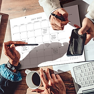 Simplified 2023 Desk Calendar - Runs Until July 2024 - 17"x11" Minimalistic Office Desktop/Wall Calendar for Easy Organizing