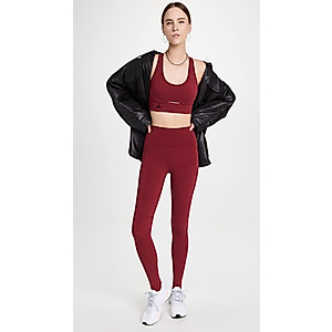 adidas by Stella McCartney Women's TrueStrength Yoga Medium Support Bra, Collegiate Burgundy, Red, XS