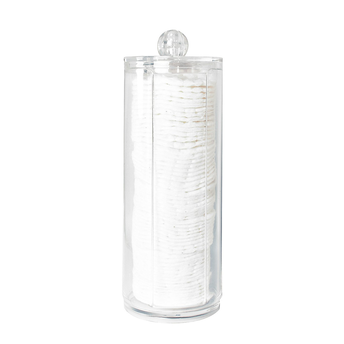 Super Z Outlet Cosmetic Cotton Pad Rounds Holder Makeup Removers Clear Acrylic Organizer Storage Display Rack