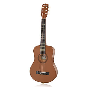 Childs Guitar STRONG WIND Guitar for Beginners Acoustic Kids Guitar 30" Steel Strings Wooden Guitar for Kids Students Girls Boys (Brown,No Bag)