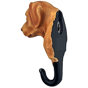 Needzo Dog Head Wall Hook, Functional Hanger for Coats and Umbrellas, Rustic Home Decoration, 7 Inches