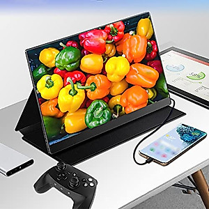 Dyegold Portable Monitor 13.3 Inch,2K UHD HDR IPS Laptop Computer Monitor HDMI USB-C External Screen with Dual Speakers for PC,Phone,Game Console,Smart Cover Included