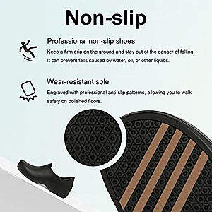 Haifago Women's Non Slip Shoes, Waterproof and Oil-Proof Chef Shoes, Women Nursing Work Shoe for Hospital Kitchens and Food Service Black