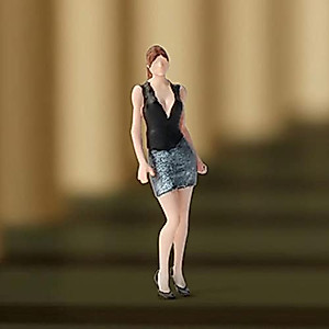 TOOYFUL Hand Painted 1/64 Women Figures Miniature Movie Props Diorama Scenery Desktop Ornament Micro Landscape Train Railway S Scale Decoration