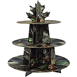 Havercamp Next Camo Party Cupcake Stand | 1 Count | Great for Hunter Themed Party, Camouflage Motif, Birthday Event, Graduation Party, Father's Day Celebration