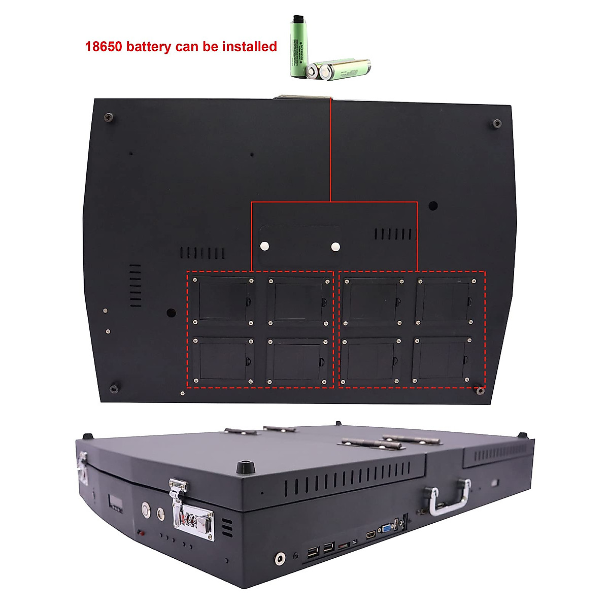 RSTJ-Wjf Multifunction Arcade Game Machine with 18.5 Inch Double Monitor, HD Video Game Console with 8000+ Games Support HDMI VGA Output, 2~4 Players Online Game