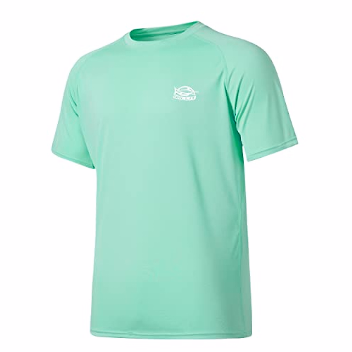 Willit Men's UPF 50+ Sun Protection Shirt Rashguard Swim Shirt Short Sleeve SPF Quick Dry Fishing Shirt Light Green 2XL
