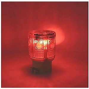 Solar Strobe Warning Light, with Strong Magnetic Base High Bright LED Flashing 360° Wireless Control Automatically Turn On Waterproof IP65 for Construction, Traffic, Factory, Safety Sign (Red)