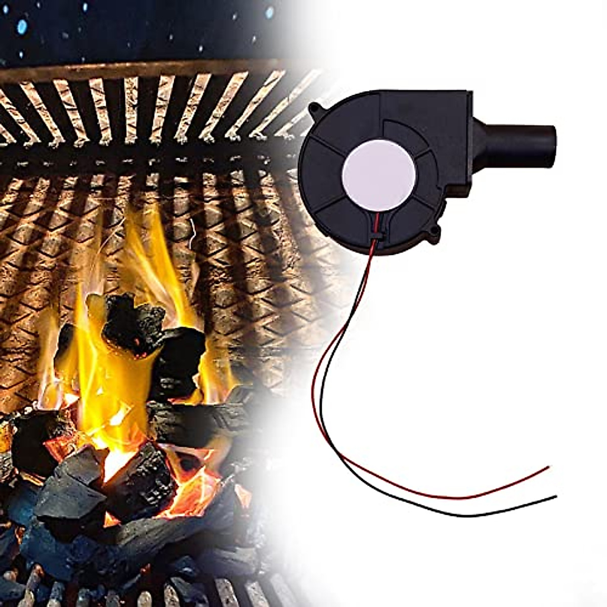 Leefasy BBQ Blower 5V Fire Stove air Pump Connector Connect Lightweight Electric BBQ Fan for Camping Stove Fireplace Bellows Cooking Tool, Connector B