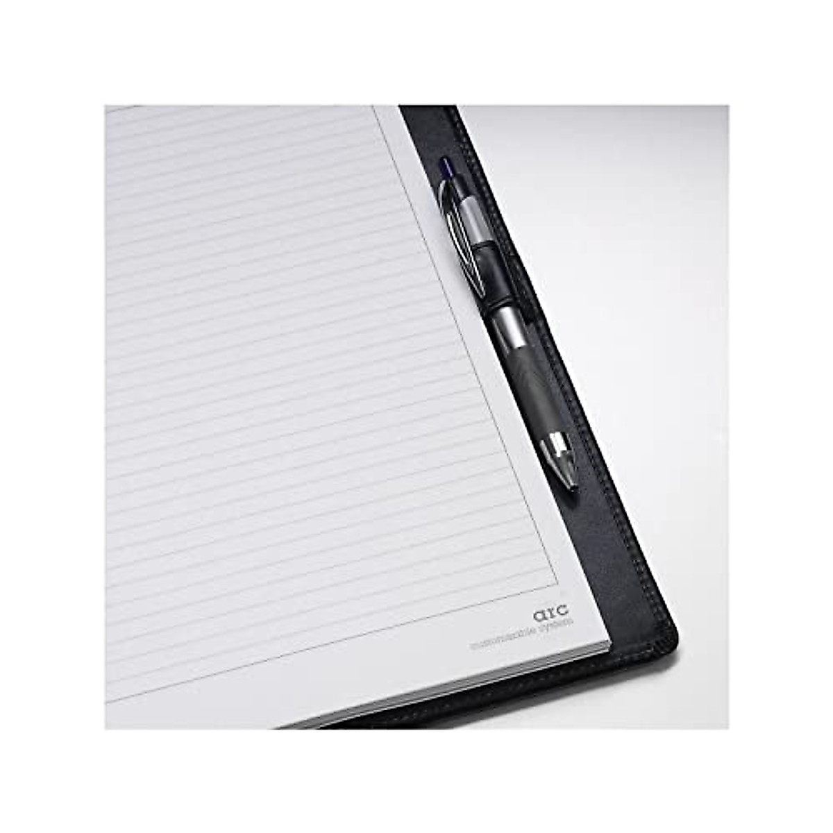 Arc Customizable Leather Notebook System, 8.5 x 11, Black