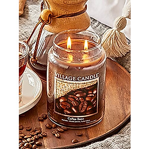 Village Candle Coffee Bean Glass Jar Scented Candle, Large, 21.25 oz, Brown