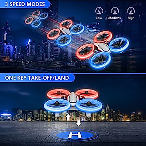 AVIALOGIC M2 Mini Drone for Kids, Christmas Cool Toys Gifts for Boys Girls with LED Light, Portable Indoor RC Quadcopters, Small Remote Control Drone Flying Toys for Teen Boys Girls Beginners